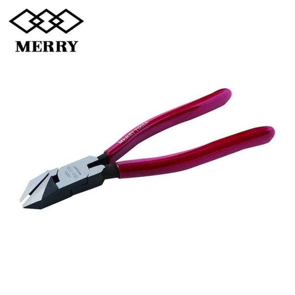 メリー 斜ニッパ|特長:刃面角度40°の強力型斜ニッパです。 電気・通信工事の切断作業に最適です。