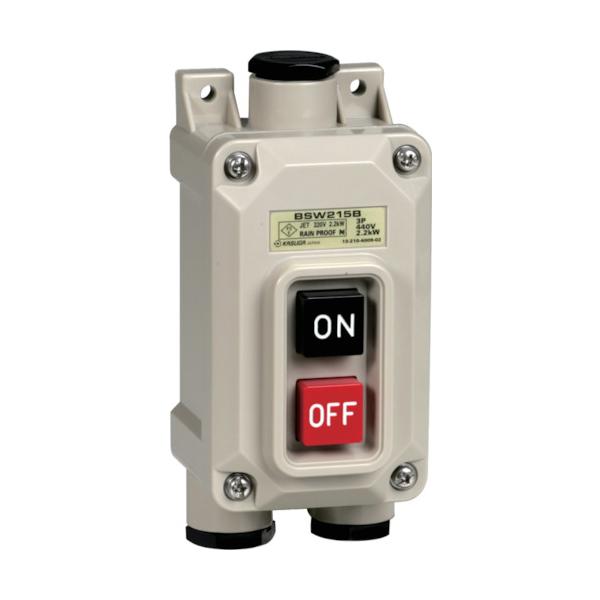 春日電機 動力用開閉器|特長:防雨形タイプです。 保護等級IP64(JIS C 0920)です。 電気用品安全法適合品です。