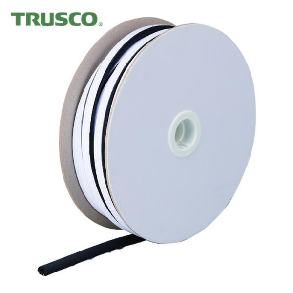 TRUSCO クッション(半円型)|特長:粘着付ですのですぐに貼ることができます。 発泡ラバーのスポンジで対象物を衝撃のキズなどから守ります。