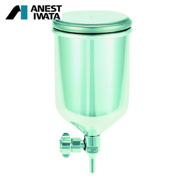 アネスト岩田 スプレーガン用塗料カップ(重力式用)|特長:脚付のため倒れにくいです。 フリーアングルなので、カップ取付を緩めることなく角度を変えられます。