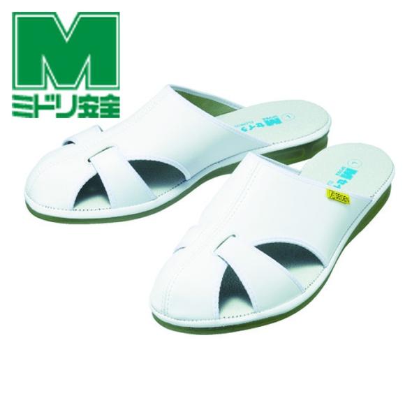 ミドリ安全 クリーンルーム用サンダル|特長:安定した静電性能で靴底から静電気を逃します。 軽量で、滑りにくく、耐久性にも優れたサンダル底です。 クッション性に優れたエアソール構造です。