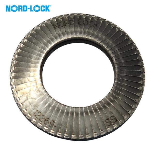 ノルトロック 平ワッシャー|特長:摩擦に依存しない緩み止めワッシャーです。 高い軸力を維持する事で確実な締結機能を発揮します。 幅広タイプを利用する事でフランジボルトやナットに対応可能です。