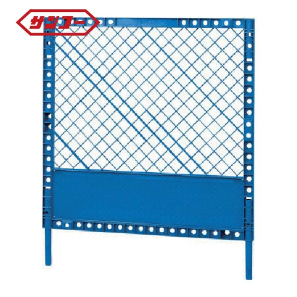 サンコー 工事用フェンス|特長:リサイクルが可能で地球環境に優しいフェンスです。 2段の段積みが可能です。 より高い位置まで積み上げられることにより、不審者の侵入を防ぎます。