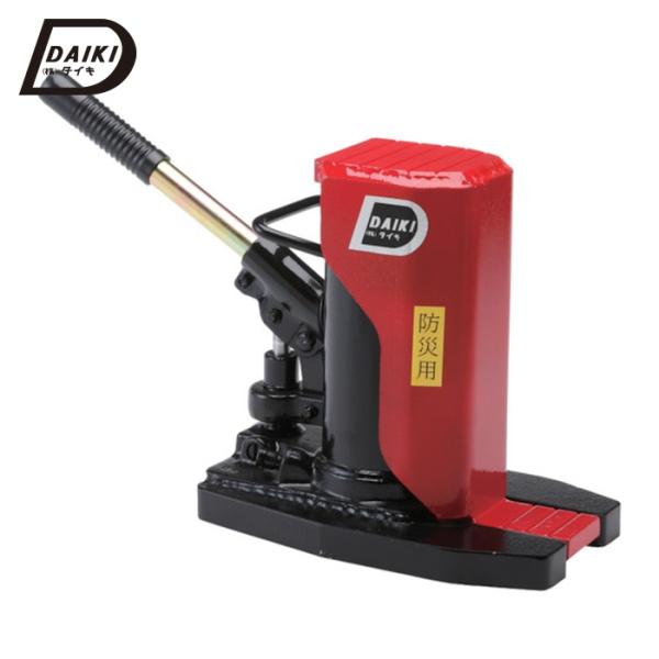 DAIKI 爪付ジャッキ|特長:ほんのわずかなすき間に爪つきジャッキの爪部を入れ、すき間を広げることにより、救出作業をスピードアップします。 視覚的に目立つ防災カラーの赤色を採用しています。