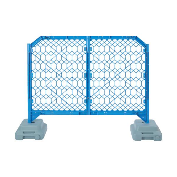 DIC 工事用フェンス|特長:大型サイズで設置の手間が省けます。 フェンスの支柱は円筒形で自由な角度でレイアウトできます。 ホコリや汚れが付きにくい丸棒ネット構造です。