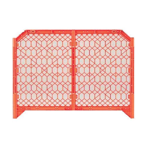 DIC 工事用フェンス|特長:大型サイズで設置の手間が省けます。 フェンスの支柱は円筒形で自由な角度でレイアウトできます。 ホコリや汚れが付きにくい丸棒ネット構造です。