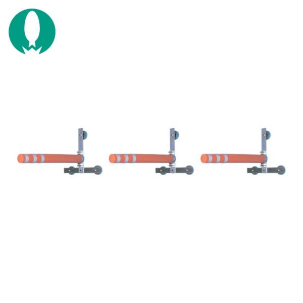 つくし 重機用接触防止用品|特長:接触部は適度な柔軟性をもった樹脂製のポストです。 3個の強力マグネットを使用することにより、鋼製カウンターウェイトに取付できます。 樹脂製ポストの東部には反射シートを貼り、視認性を高めています。