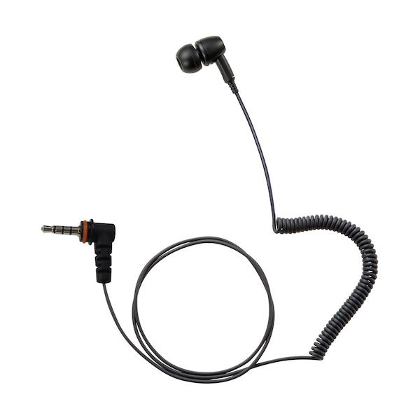 八重洲無線 トランシーバー用オプション|特長:伸縮するカールコードタイプ・インイヤーフィット型。