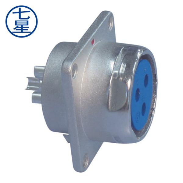 七星 コネクタ|特長:ダイカスト製の堅牢なシェルです。 5本キー方式のガイド採用により、結合が非常にスムーズです。 電線接続方式ははんだ付けになります。