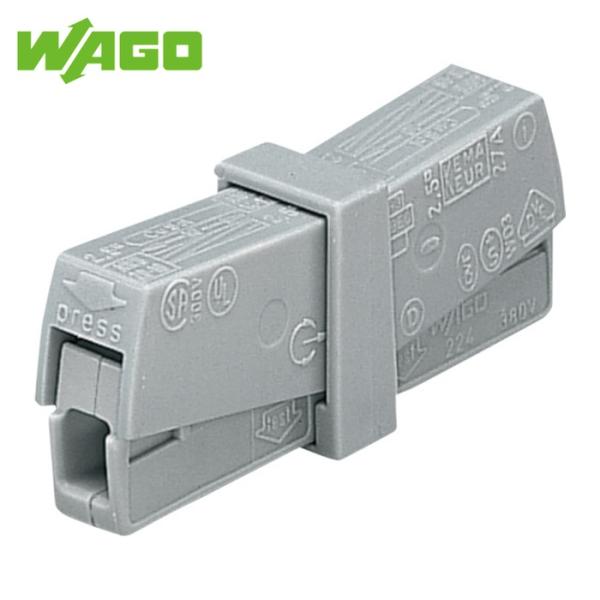 WAGO 配線接続用コネクタ|特長:より線の中継に最適で工具不要です。 両側ケージクランプタイプです。