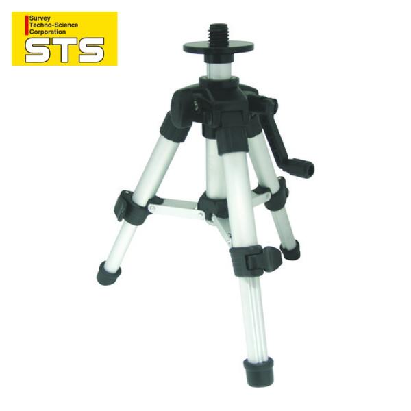 STS レーザー墨出器用三脚|特長:低い位置での墨出作業に最適です。 フローリング面も傷付けないゴム足です。 収納ナイロン袋付きです。