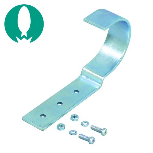 つくし 吊金具(ビス止めタイプ)|特長:付属のボルト・ナット・ワッシャーを使い看板を単管に取り付けできます。 物をかけるフックとしても使用できます。