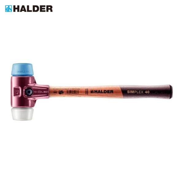 HALDER コンビネーションハンマー|特長:柔らかいエラストマ樹脂(TPE)と中硬のスーパープラスティックを組み合わせたハンマーです。 ヘッドのエラストマ樹脂は木材や石材を傷つけずプラスチックは耐摩耗性に優れています。 ボルト一本で全てが...
