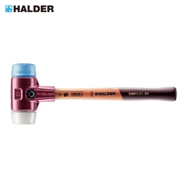 HALDER コンビネーションハンマー|特長:柔らかいエラストマ樹脂(TPE)と中硬のスーパープラスティックを組み合わせたハンマーです。 ヘッドのエラストマ樹脂は木材や石材を傷つけずプラスチックは耐摩耗性に優れています。 ボルト一本で全てが...