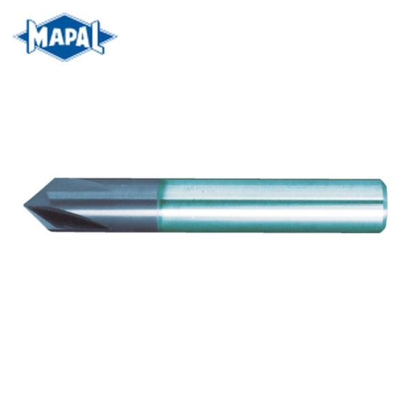 MAPAL 面取りカッター|特長:面取り専用です。 能率重視の4枚刃仕様です。 先端にフラット部はありません。