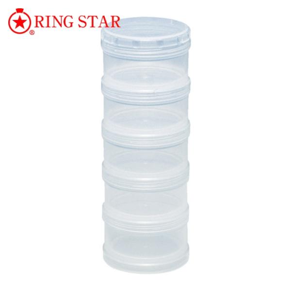 RING STAR パーツケース|特長:本体5個とフタ1枚がセットになっています。 フタ、本体共、握り易い形状となっております。 継ぎ目がわかるデザインです。