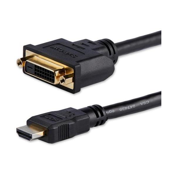 StarTech 変換アダプタ|特長:HDMI機器とDVI・D機器の間で双方向接続を行います。 近接するポートをブロックしない20cmアダプターケーブルです。 編組+アルミマイラー箔によるシールド機能を備えています。