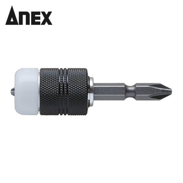 アネックス ビスキャッチ|特長:マグネットでビスをキャッチ、一定の深さでビスが止まります。 石膏ボードのビス打ち作業に最適です。