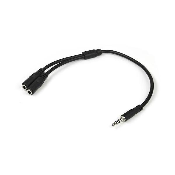 StarTech オーディオケーブル|特長:1本のヘッドフォンプラグを2本のジャックに分配します。 ポータブルデバイスでの使用に適したスリムラインモールドコネクターを使用しています。 ヘッドフォンと外付けスピーカーを同時にコンピュータに接続...