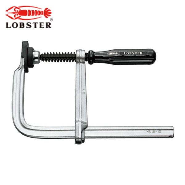 エビ L型クランプ|特長:オール鋼鉄製、オール特殊熱処理により強力な締め付け、適度な弾性を有し、耐久性、使用性は抜群です。 受け皿は大型で20°までの角度締め付けができます。 軸端にグリップがついておりスピーディーなワンタッチ締め付けができます。