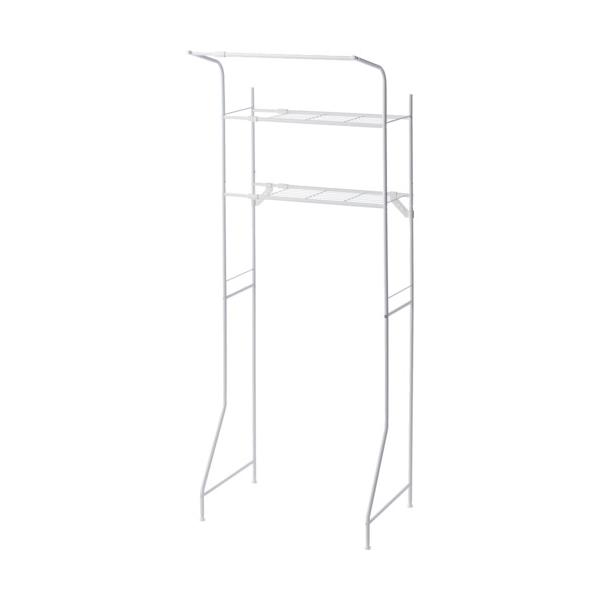 平安伸銅工業 バスケットラック|特長:組み立て簡単、工具不要です。 洗濯機上部を有効活用、ちょっと掛けに便利なハンガーパイプ付き、細かいピッチのネット棚で小物も置ける、洗濯機の幅に合わせて伸縮可能です。 洗濯機上部を有効活用できます。