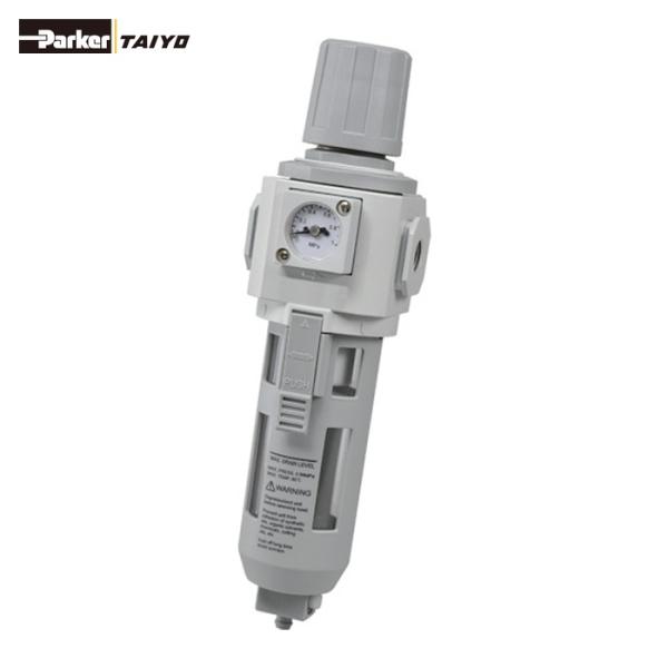 TAIYO フィルターレギュレーター|特長:空気の圧力調整と空気中の水滴やゴミを取り除き、清浄な空気を供給します。