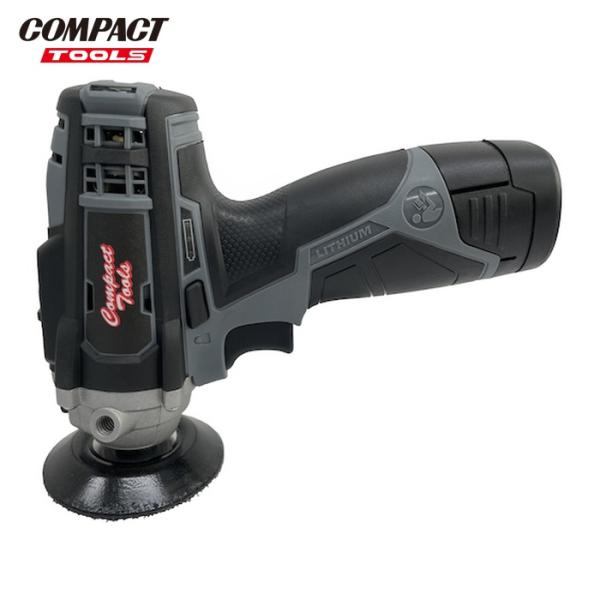 コンパクトツール サンダー・ポリッシャー|特長:シングルアクションポリッシャー・サンダーです・コードが無いので取り回しが良く漏電の心配が無くなります。 トリガーの引き加減で回転数が無段階に調整できます。