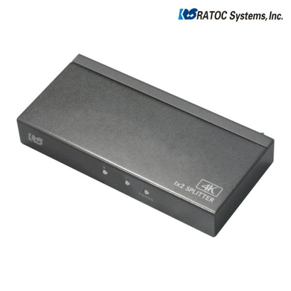 RATOC AVセレクター|特長:1つの映像信号をそれぞれのディスプレイに分配します。 4K60Hz、HDCP2。 2、HDR映像ソースも分配します。