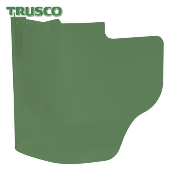 TRUSCO 防災面|特長:大型防災面用替レンズです。 耳まで覆う大型防災面のためより顔だけでなく耳まで保護できます。 正面が平らな角型レンズです。