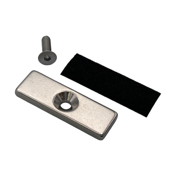 ラクテム ネオジム磁石|特長:吸着力の強いネオジム磁石にステンレス製の皿ねじと滑り止めゴムをセットにした商品です。 付属の皿ねじを使用される場合は六角対辺をご確認の上、六角レンチでお締め下さい。 付属の滑り止めゴムを吸着面に貼り付けることで...