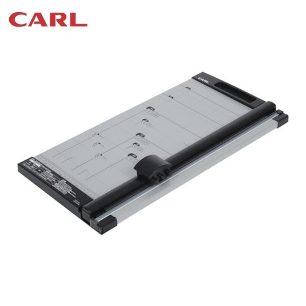 カール 裁断機|特長:スライダーを下に押しながらスライドさせるだけの10枚裁断機です。 回転刃はスライダー内部についており、安全にカッティング可能です。 スライダーを下に押しながらスライドさせる裁断方法は、少しの力で簡単に、そしてきれいに裁...