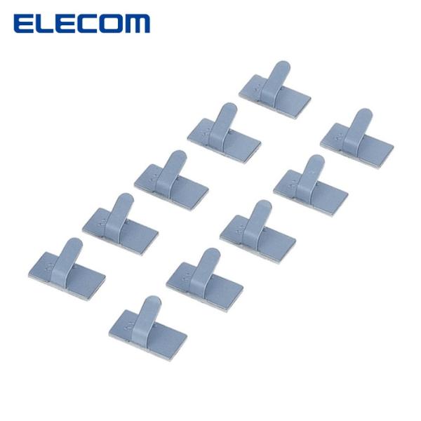 ELECOM ケーブルクリップ|特長:ケーブル類を壁面にすっきり固定できます。