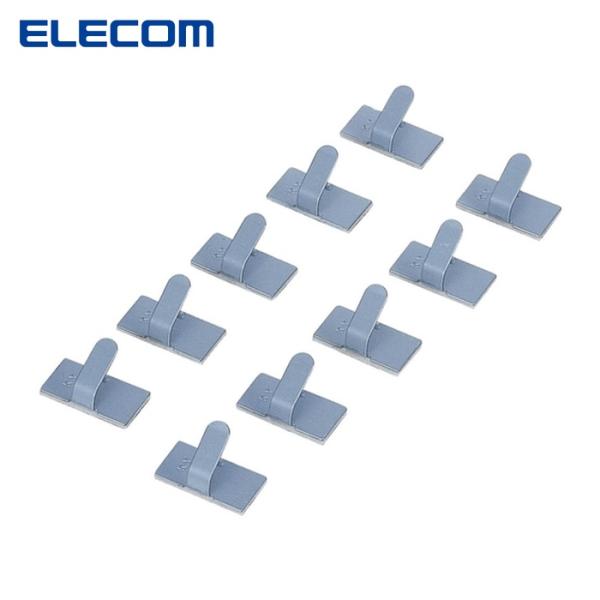 ELECOM ケーブルクリップ|特長:ケーブル類を壁面にすっきり固定できます。
