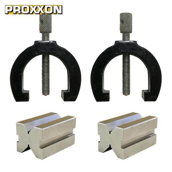 PROXXON 卓上ボール盤|特長:丸棒材の加工物を掴むのに便利。