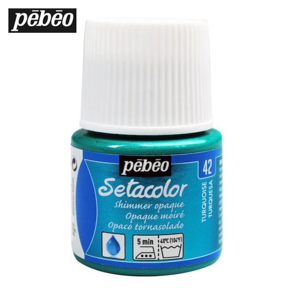 Pebeo 多目的塗料|特長:濃色生地にも発色し、キラキラとした上品な光沢のある不透明色です。