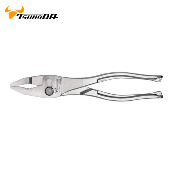 TTC プライヤー|特長:2,3段階に開いても平行に開くカーブの刃列が複数の刃でガッチリ掴む。 軟鉄線(針金)、番線φ2。 6mmが切れる。