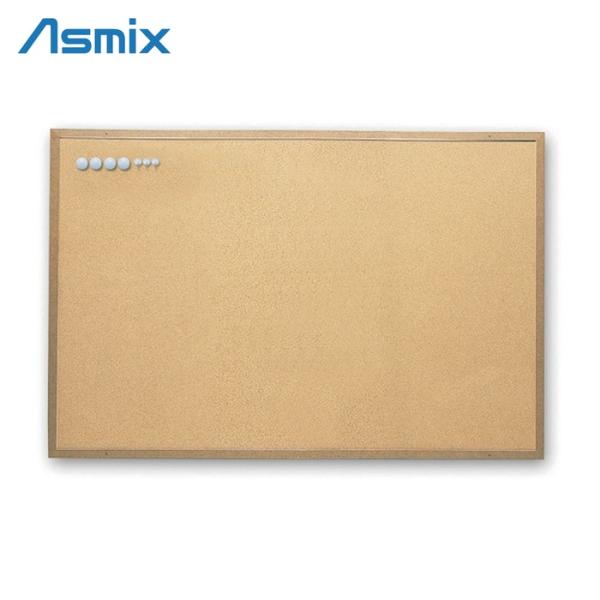 ASKA パネルボード|特長:マグネットが使えるコルクボードです。 穴を開けたくない写真などは付属のネオジウム磁石で貼り付けて、しっかり止めるときはプッシュピンを使えます。