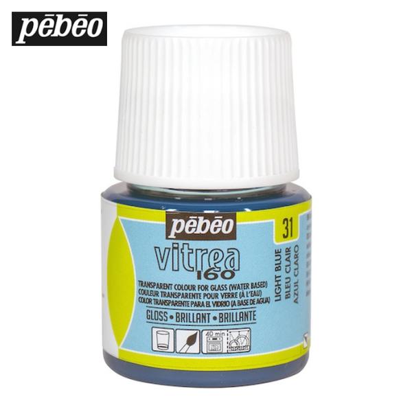 Pebeo 多目的塗料|特長:家庭用オーブンで手軽に焼成でき、ガラス用水性アクリル絵具。