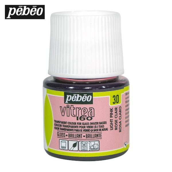 Pebeo 多目的塗料|特長:家庭用オーブンで手軽に焼成でき、ガラス用水性アクリル絵具。