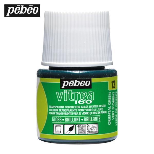 Pebeo 多目的塗料|特長:家庭用オーブンで手軽に焼成でき、ガラス用水性アクリル絵具。