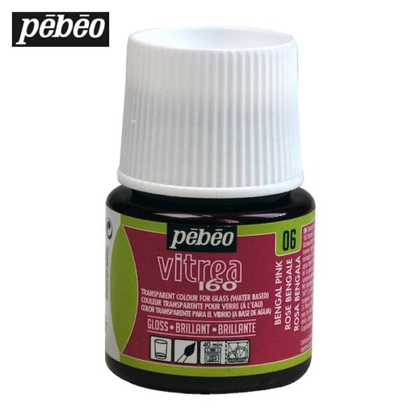 Pebeo 多目的塗料|特長:家庭用オーブンで手軽に焼成でき、ガラス用水性アクリル絵具。