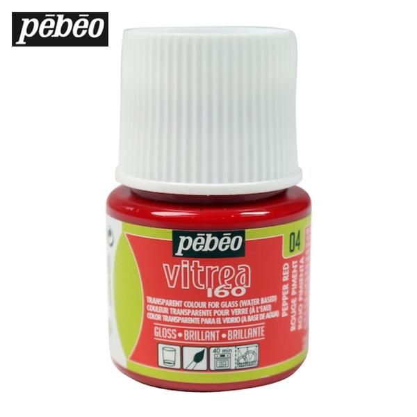 Pebeo 多目的塗料|特長:家庭用オーブンで手軽に焼成でき、ガラス用水性アクリル絵具。