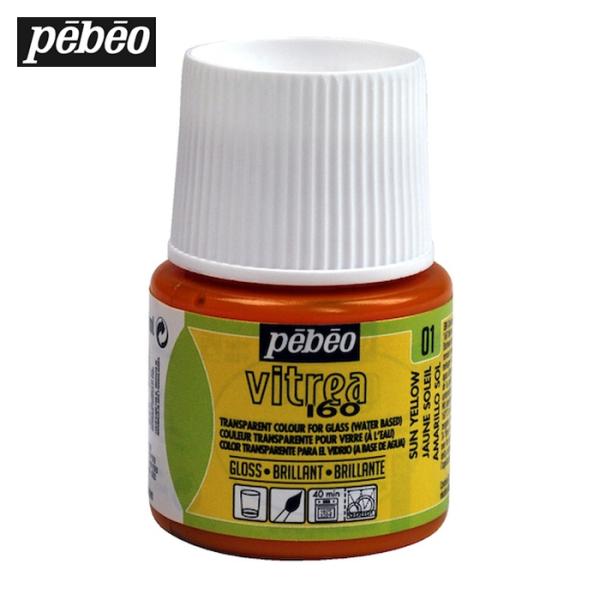 Pebeo 多目的塗料|特長:家庭用オーブンで手軽に焼成でき、ガラス用水性アクリル絵具。