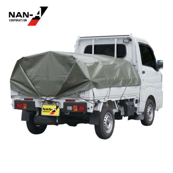 南榮工業 トラックシート|特長:荷物の空間を確保でき雨・風・埃から守ります(完全防水ではありません) 運転席からの視認性も良好です。 サイクルハウスの骨組とジョイントを応用して構成した、軽トラックシートを使うドーム形式簡単幌セットです。