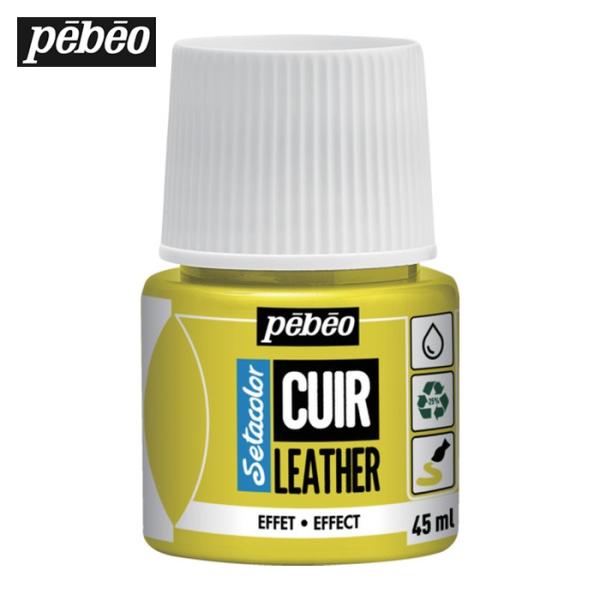 Pebeo 蛍光塗料|特長:革・合皮用水性絵の具です。 幅広い色数、スクラッチや摩擦に強く、隠ぺい力(下地を隠す力)にも優れている高品質なペイントです。 ペイントは均一で、最大でも3回の薄塗りで、下地を隠すことができるのも特徴のひとつです。