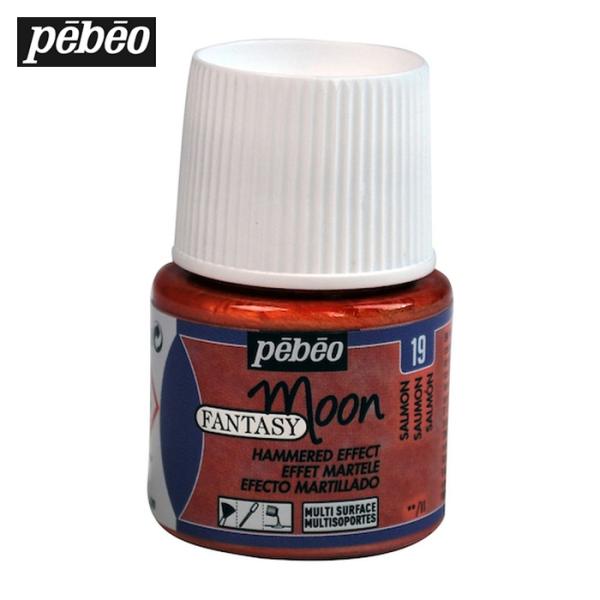 Pebeo 多目的塗料|特長:ムーンは塗布した面がつるつるとした感触のスムーズな仕上がりが得られ、月の表面のような模様になる溶剤系絵具です。 マーブリングをすることができ、混色も可能です。 筆を使って塗布することができます。