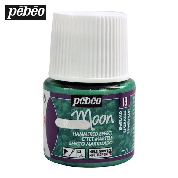 Pebeo 多目的塗料|特長:ムーンは塗布した面がつるつるとした感触のスムーズな仕上がりが得られ、月の表面のような模様になる溶剤系絵具です。 マーブリングをすることができ、混色も可能です。 筆を使って塗布することができます。