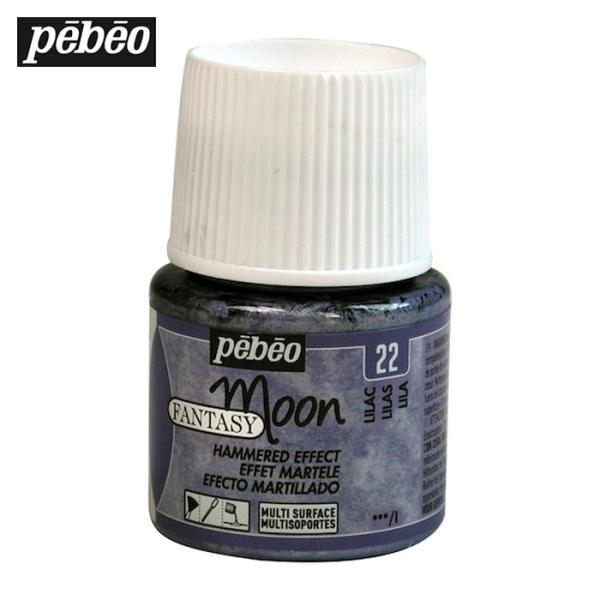 Pebeo 多目的塗料|特長:ムーンは塗布した面がつるつるとした感触のスムーズな仕上がりが得られ、月の表面のような模様になる溶剤系絵具です。 マーブリングをすることができ、混色も可能です。 筆を使って塗布することができます。