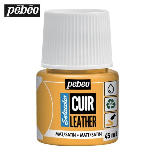 Pebeo 多目的塗料|特長:革・合皮用水性絵の具です。 幅広い色数、スクラッチや摩擦に強く、隠ぺい力(下地を隠す力)にも優れている高品質なペイントです。 ペイントは均一で、最大でも3回の薄塗りで、下地を隠すことができるのも特徴のひとつです。
