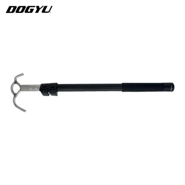 DOGYU 手鉤棒|特長:伸縮シャフトにより携行可能です。 従来の玉掛用の手駒よりコンパクトかつ軽量です。 リング形状によりカラビナ工具差しで携行可能です。